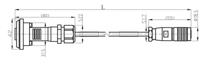 0.5m 1m 3m 5m 10m 20m Aisg Ret Cable For Rru Ret Port Huawei Aisg To Db15