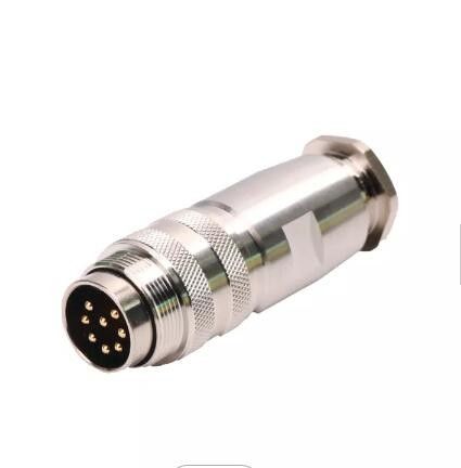 M16 M5 Male Female Circular AISG Connector 8 pin DIN Solder Type Metal ...