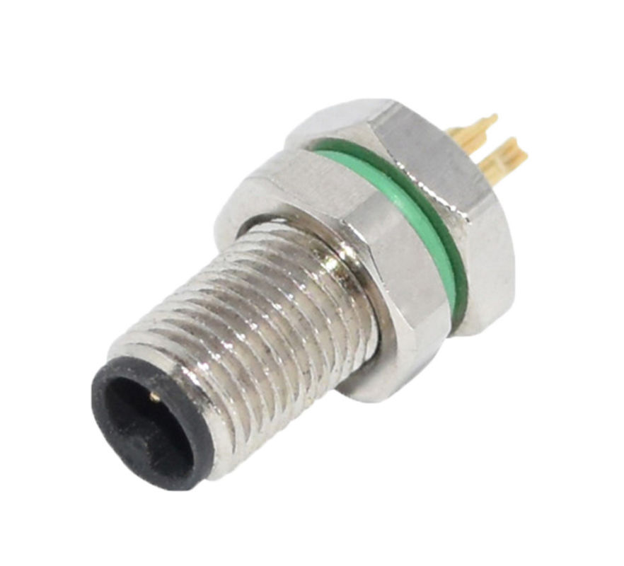 Ip67 Male M5 Circular Connector Panel Rear Fastened Protected From Dust ...