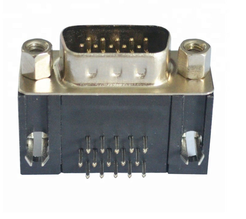 Male Right Angle D Sub Connector HDR 15 Pin for RRU equipment and Electric tilt antenna use
