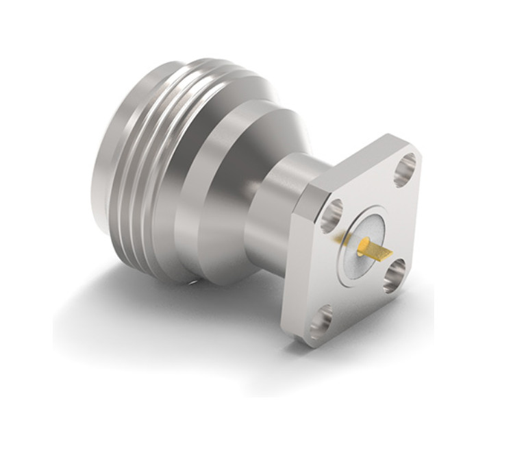 18GHz, N Type Jack(Female) Straight Connector, 4-Hole Flange(12.7mm*12 ...