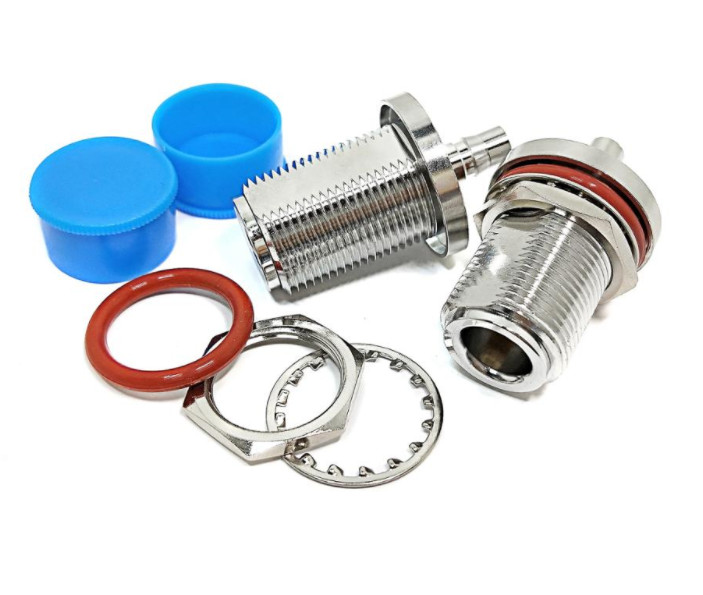 RF Coaxial Adapter Radio Frequency Connector N Female Jack Bulkhead To ...