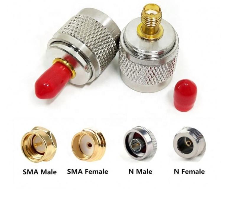 N Male To SMA Radio Frequency Connector Female Adapter 50 Ohm Impedance