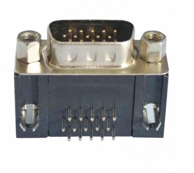 DP Socket 9 Pin D Sub Female Connector , 90 Degree Electrical D Sub 9 ...